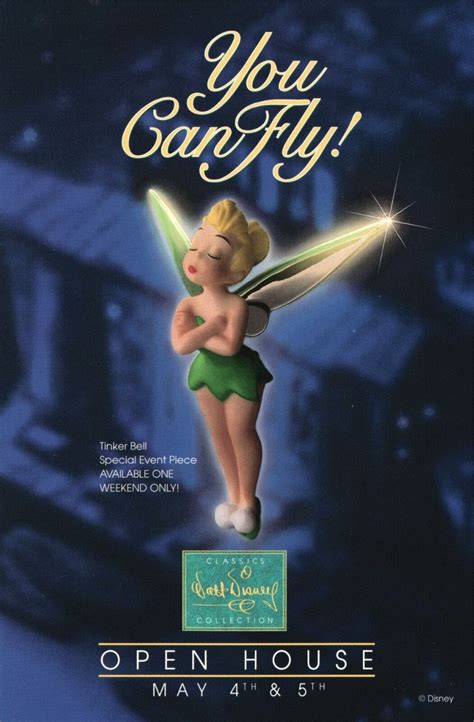 Vintage Postcard Tinker Bell Walt Disney Store Classic Collection Open
