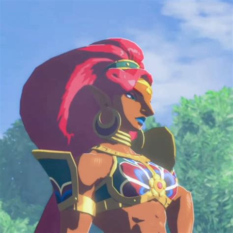 An Animated Woman With Large Breast Standing In Front Of Trees