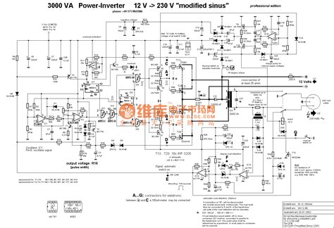 The Circuit Diagram Of Inverter With 12v 230v 1kw Basic Circuit