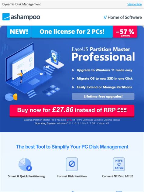 Ashampoo The Best Tool To Simplify Your Pc Disk Management Ease­us