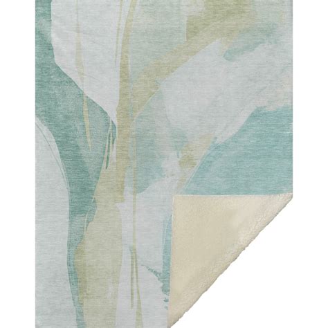 Ravenna Rn7 P Teal Throw Blanket Dalyn Rug Company
