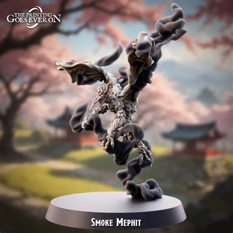 3d Printable Smoke Mephit Presupported By The Printing Goes Ever On