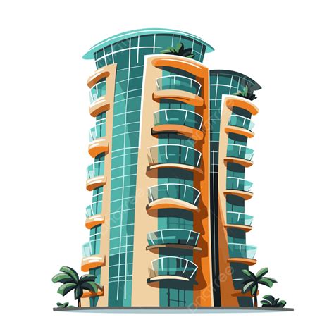 Clipart Condo Cartoon Illustration Of An Apartment Building Vector