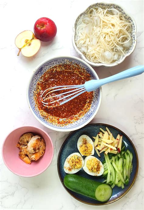 Authentic Bibimmyeon Recipe Delicious Korean Cold Noodles Love From
