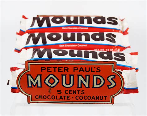 Peter Pauls Mounds 5 Cents Candy Bar Metal Store Display Discover