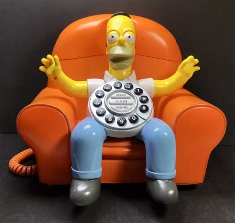 The Simpsons Touch Tone Homer Simpson Animated Phone Vintage Rare