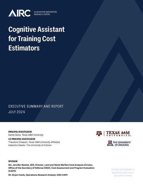 Cognitive Assistant For Training Cost Estimators The Acquisition