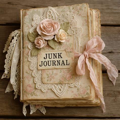 Shabby Chic Junk Journal Cover Idea Vintage Junk Journal Shabby