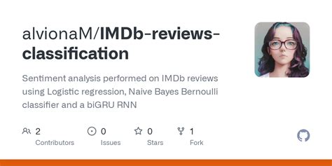 github alvionam imdb reviews classification sentiment analysis