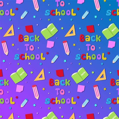 Premium Vector Back To School Seamless Pattern