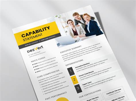 Corporate Capability Statement Template A4 Canva Word Indesign Etsy