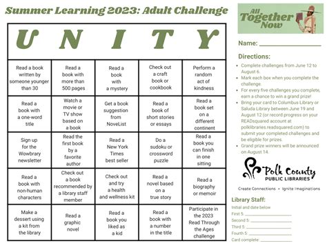 Adult Summer Learning 2023 Polk County Public Libraries
