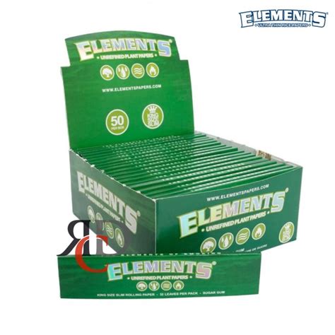 Elements Paper Green King Slim 50ctpack