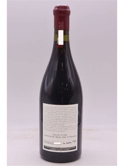 Domaine Leroy Volnay 1er Cru Santenots Du Milieu 2000