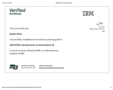 Afrin Shaik On Linkedin Generativeai Aiinnovation Continuouslearning Ibm Techleadership Edx