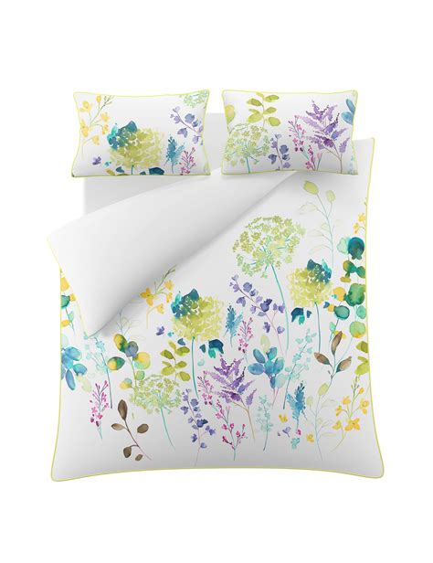 Pure Cotton Sateen Botanical Bedding Set By Bluebellgray At Mands