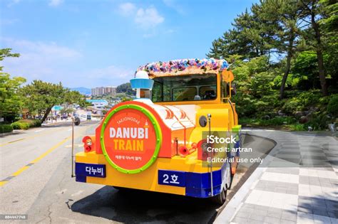 Danubi Train For Sightseeing At Taejongdae Park In Busan Korea Stock