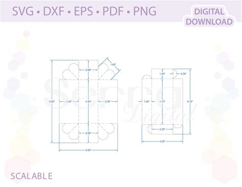 Rectangular Explosion Box Templates Svg Dxf Eps Pdf Png Etsy