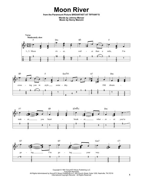 Moon River By Henry Mancini Easy Ukulele With Tab Guitar Instructor