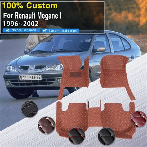 자동차 5 좌석 해치백 가죽 바닥 매트 르노 메간 I 1996 ~ 2002 카펫 액세서리 인테리어 Aliexpress