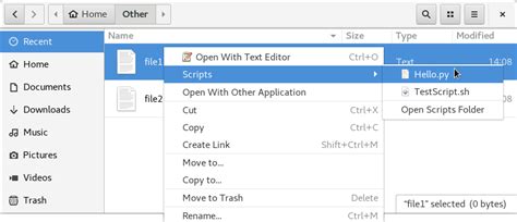Linux Add A Custom Option In Nautilus Right Click Menu Stack Overflow