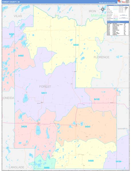 Maps Of Forest County Wisconsin