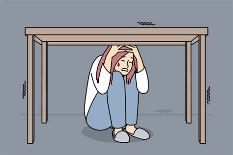 Scared Woman Hiding