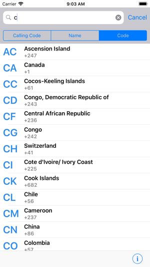 Country Code Directory On The App Store