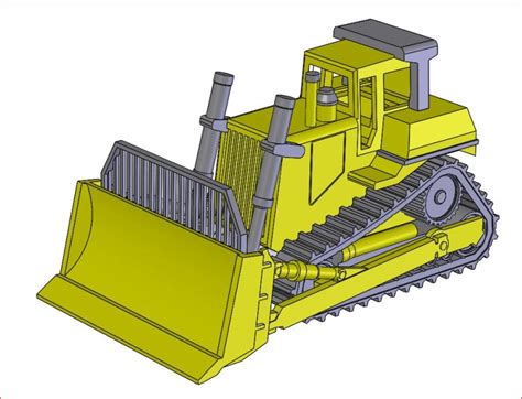 High Track Bull Dozer Ho Scale 3d Printer Model Download Free Stl File