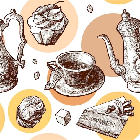 Premium Vector Seamless Pattern With Sweets