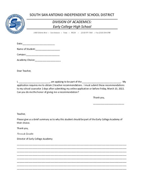 Fillable Online Recommendation Form For Echs Application Docx Fax Email Print Pdffiller