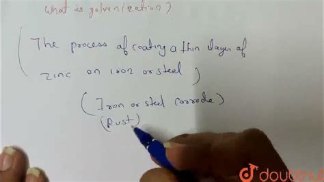 What Is Galvanization Class 10 Meatallurgy Chemistry Doubtnut