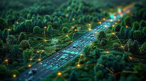 Premium Photo Connected Car Ecosystem Blueprint