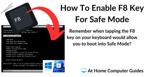 how to enable the f8 key in windows 10 and 11 at home computer guides