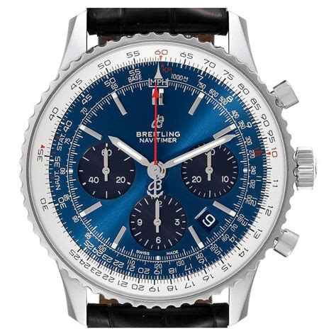Breitling Navitimer 01 Blue Dial Limited Edition Mens Watch Ab0121 Box
