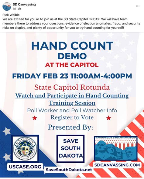 Election Conspiracy Group Sd Canvassing Doing Hand Counting Demo In
