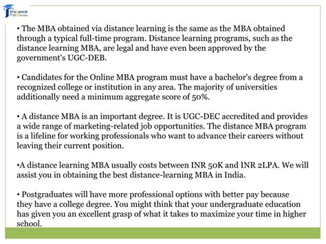 Ppt How Can Mba Distance Education Colleges Help Students Ppt Final