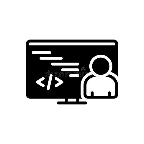 Programming Solid Icon Development Vector Illustration Isolated On
