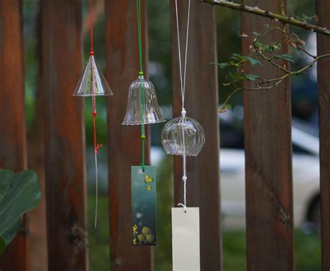 2 Pieces Japanese Style Traditional Glass Furin Wind Bell Wind Chime