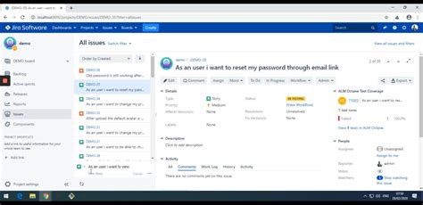demo flow jira and alm octane embrace devops