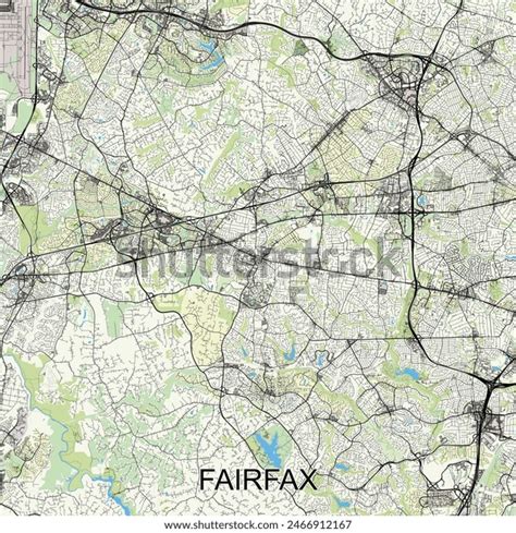 Fairfax Virginia Map Vector Photos Images And Pictures Shutterstock