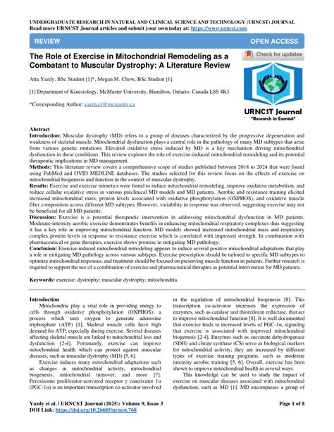 Pdf The Role Of Exercise In Mitochondrial Remodeling As A Combatant