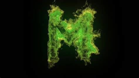 Letter M Green Alphabet Letter Alpha Stock Footage Video 100 Royalty