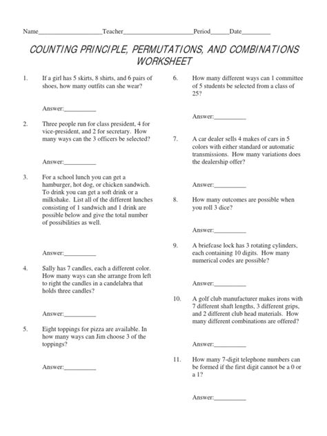 extra practice counting permutations and combinations pdf leisure