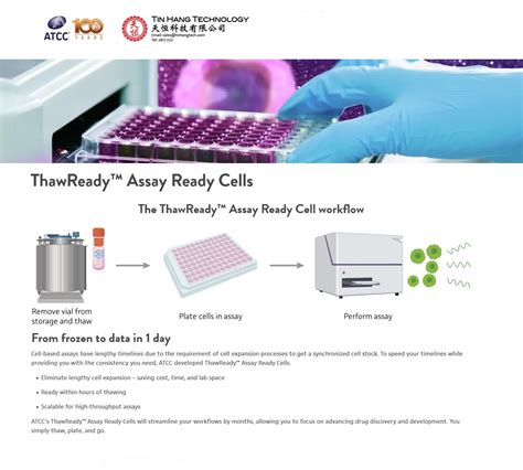 You Simply Thaw Plate And Go With Atcc® Thawready™ Assay Ready Cells