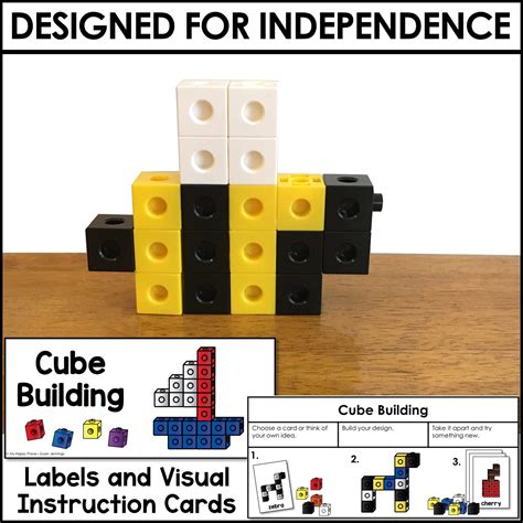 Snap Cube Building Cards Fine Motor Skills Task Boxes My Happy Place Teaching
