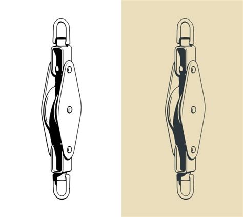 Single Block For Yacht Rigging Royalty Free Vector Image
