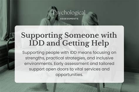 Understanding Idd Help Assess And Support Someone With Idd