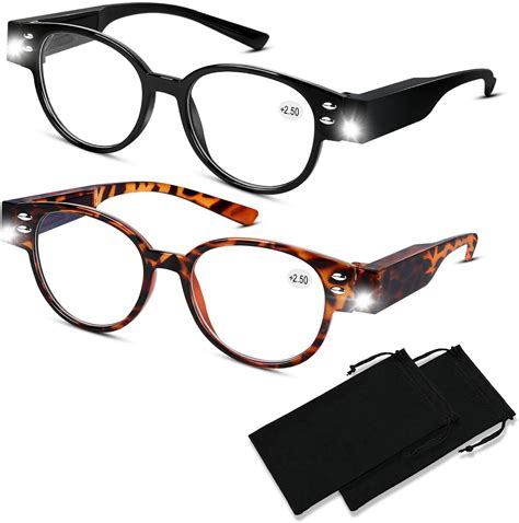 Bright Led Readers With Light Magnifying Glasses Blue Light