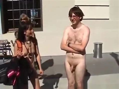 Exhib Shy Embarrassed Guy Walks Naked In Public